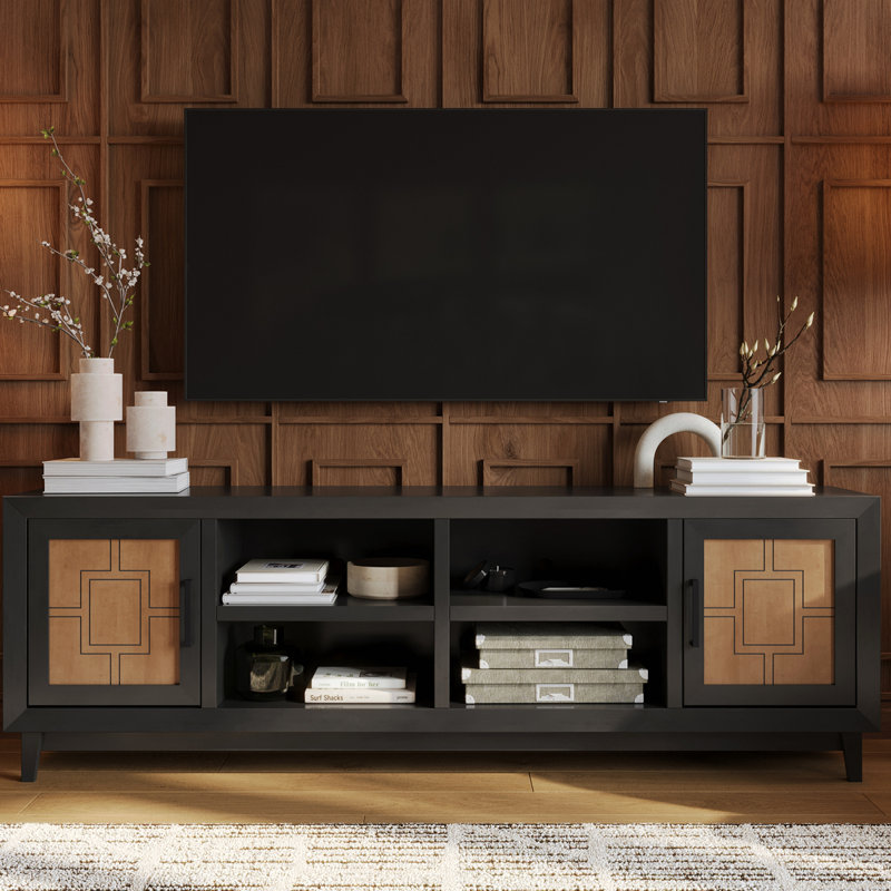 Home Gilroy 86 Inch TV Stand For Tvs Up To 95 Inches No Assembly Required And Bourbon Finish